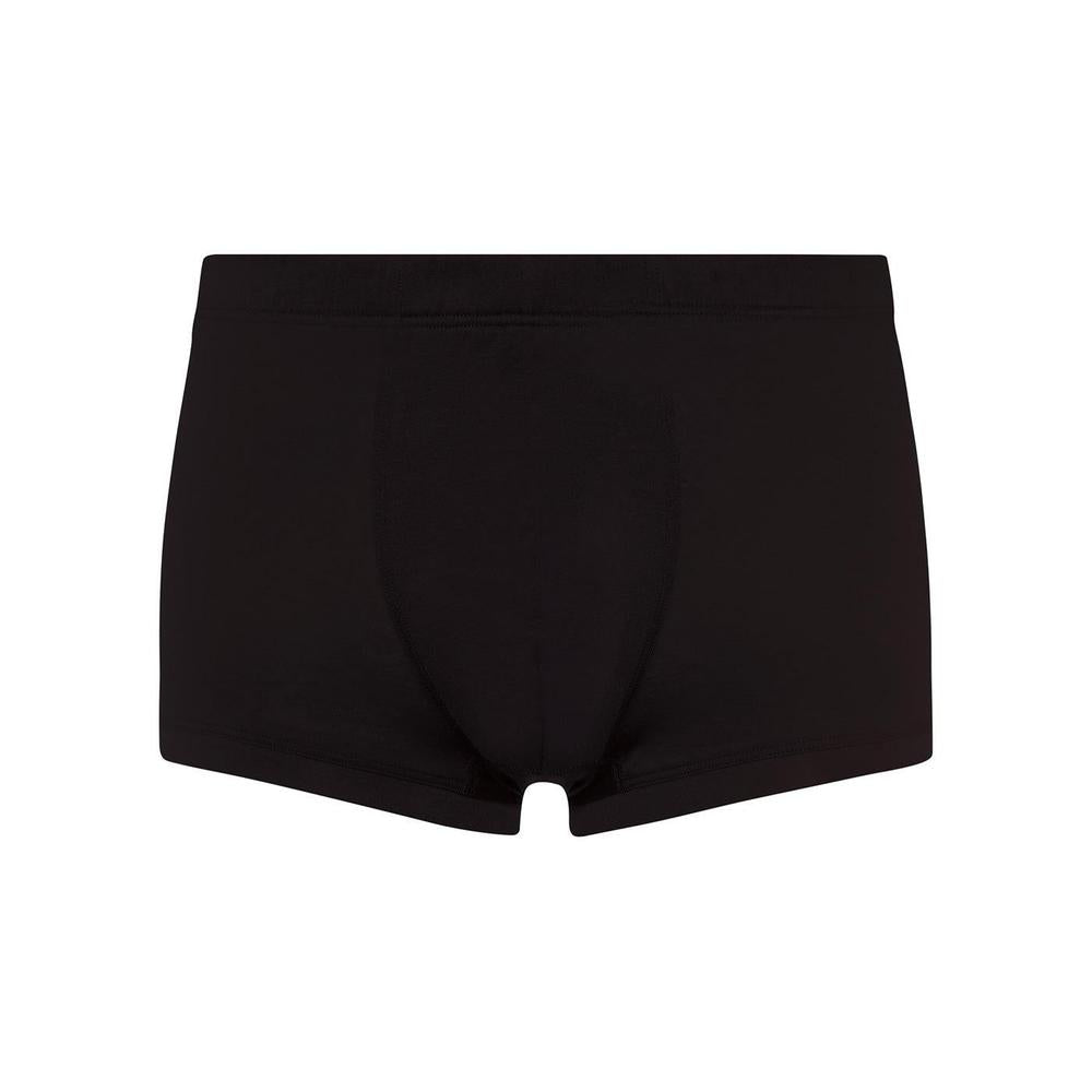 Hanro Men's Cotton Sporty Boxer Trunk, Black