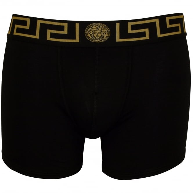 Versace Men's Greca Border Boxer Briefs, Black