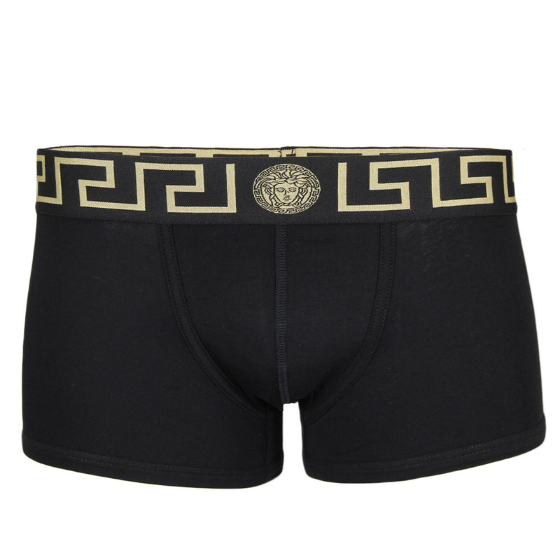 Versace Men's 2-Pack Greca Border Boxer Trunks, Black