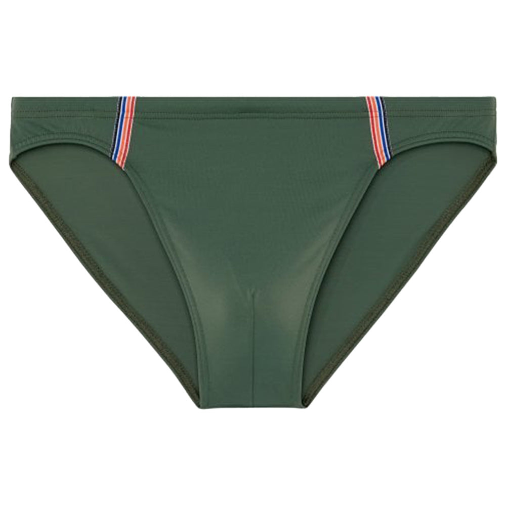 HOM Nautical Cup Swim Mini Brief, Khaki Green | UNDERU