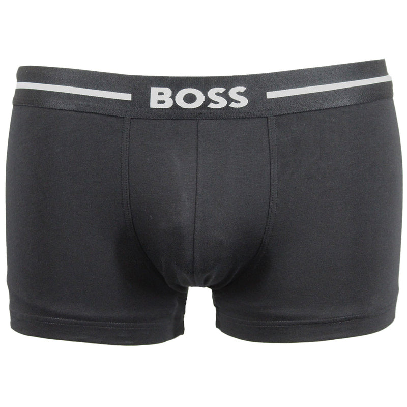 BOSS Men's 3-Pack Bold Logo Boxer Trunks, Black