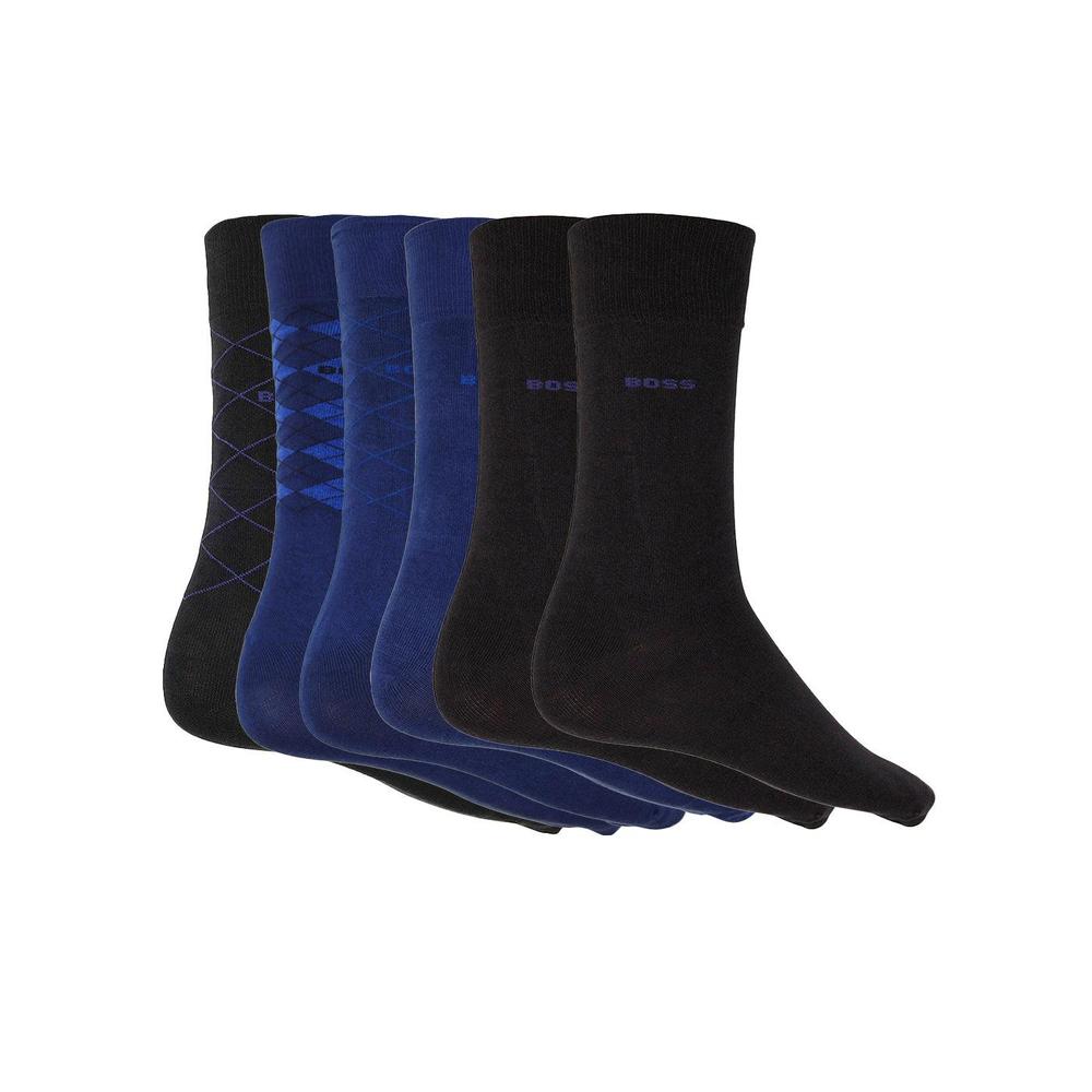 BOSS Men's 6-Pack Socks Gift Set, Navy