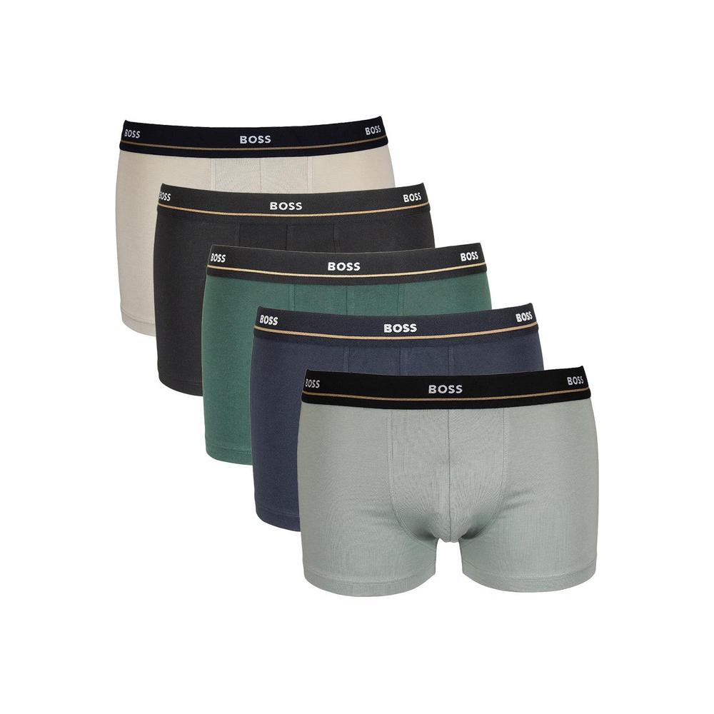 BOSS Men's 5-Pack Essential Boxer Trunks, Multi