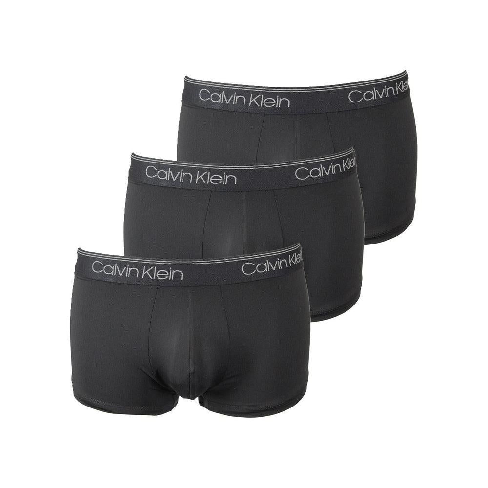 Calvin Klein Men's 3-Pack Micro Stretch Low-Rise Boxer Trunks, Black