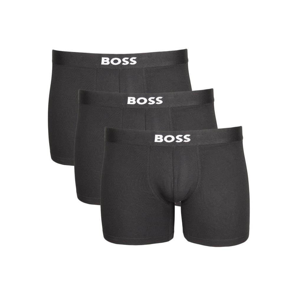 BOSS Men's 3-Pack BOSS ONE Boxer Briefs, Black
