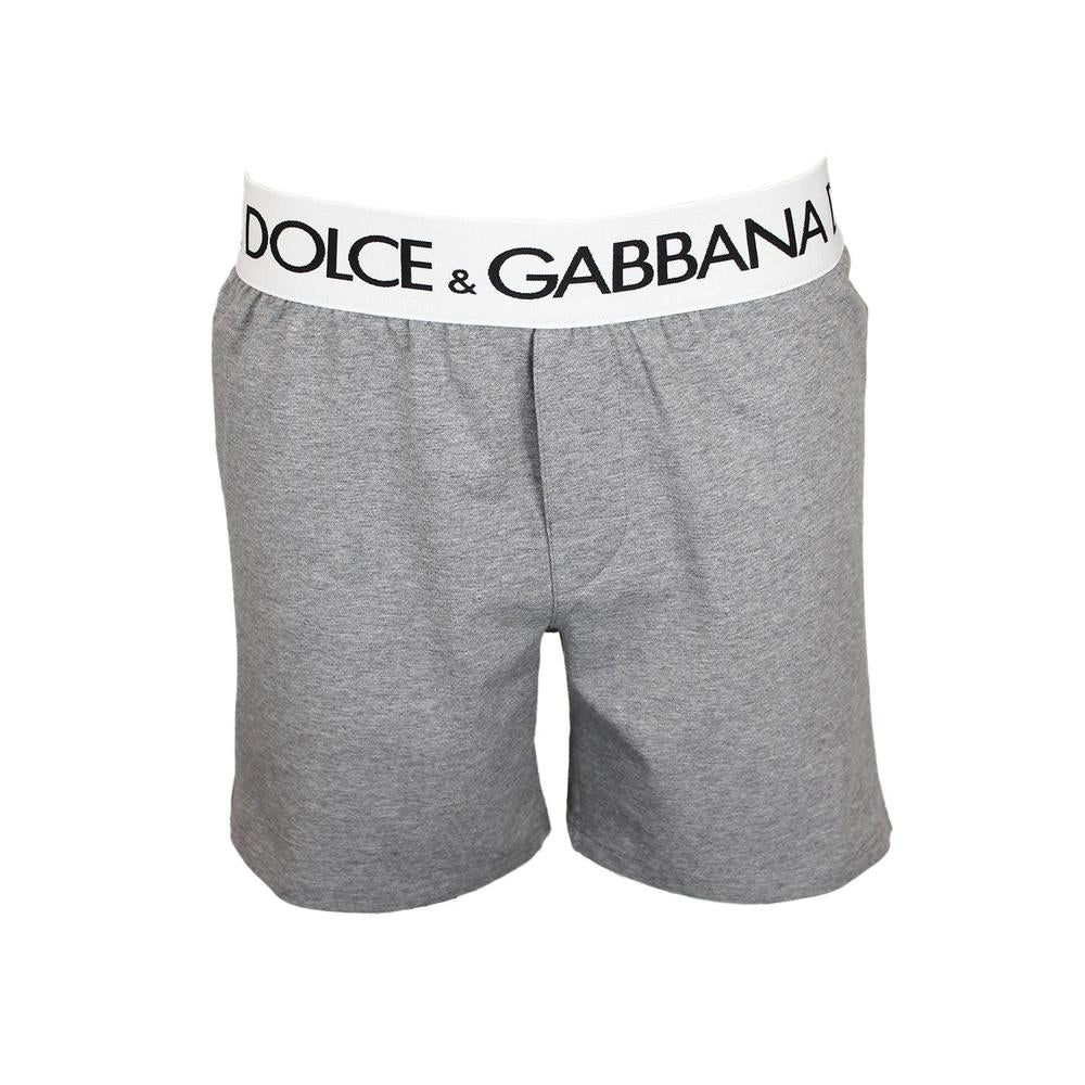 Dolce & Gabbana Men's Two-Way Stretch Cotton Boxer Shorts, Grey