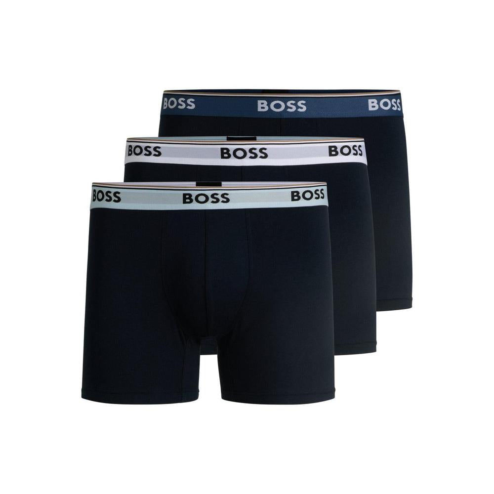 BOSS Men's 3-Pack Power Boxer Briefs, Navy