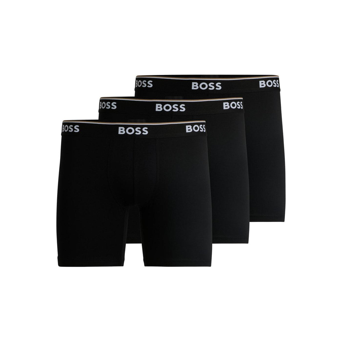 BOSS Men's 3-Pack Power Boxer Briefs, Black