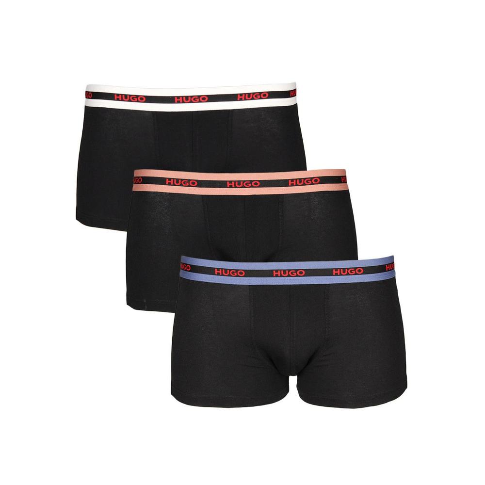 HUGO Men's 3-Pack Boxer Trunks, Black