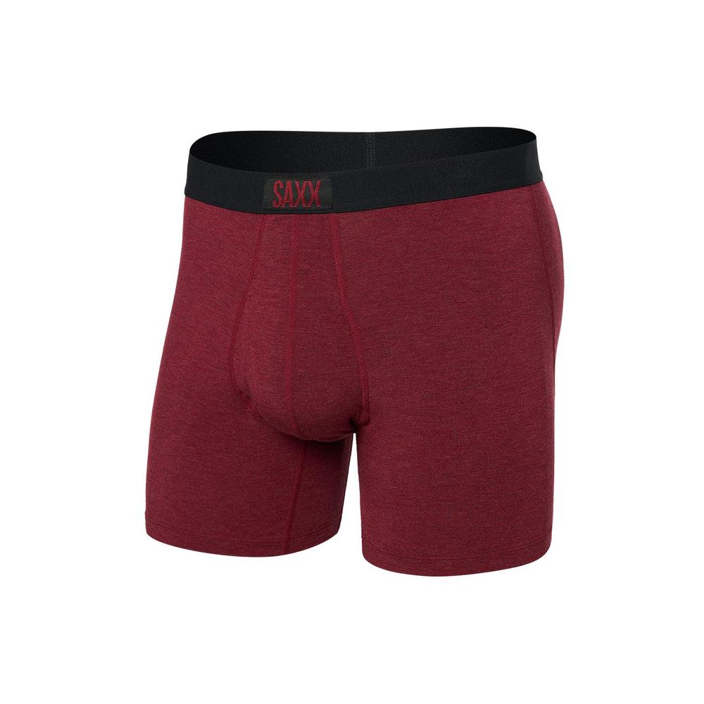 SAXX Men's Ultra Super Soft Boxer Brief, Red Heather