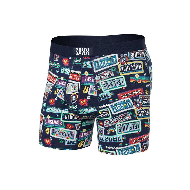 SAXX Men's Ultra Super Soft Vanity Plates Boxer Brief, Blue