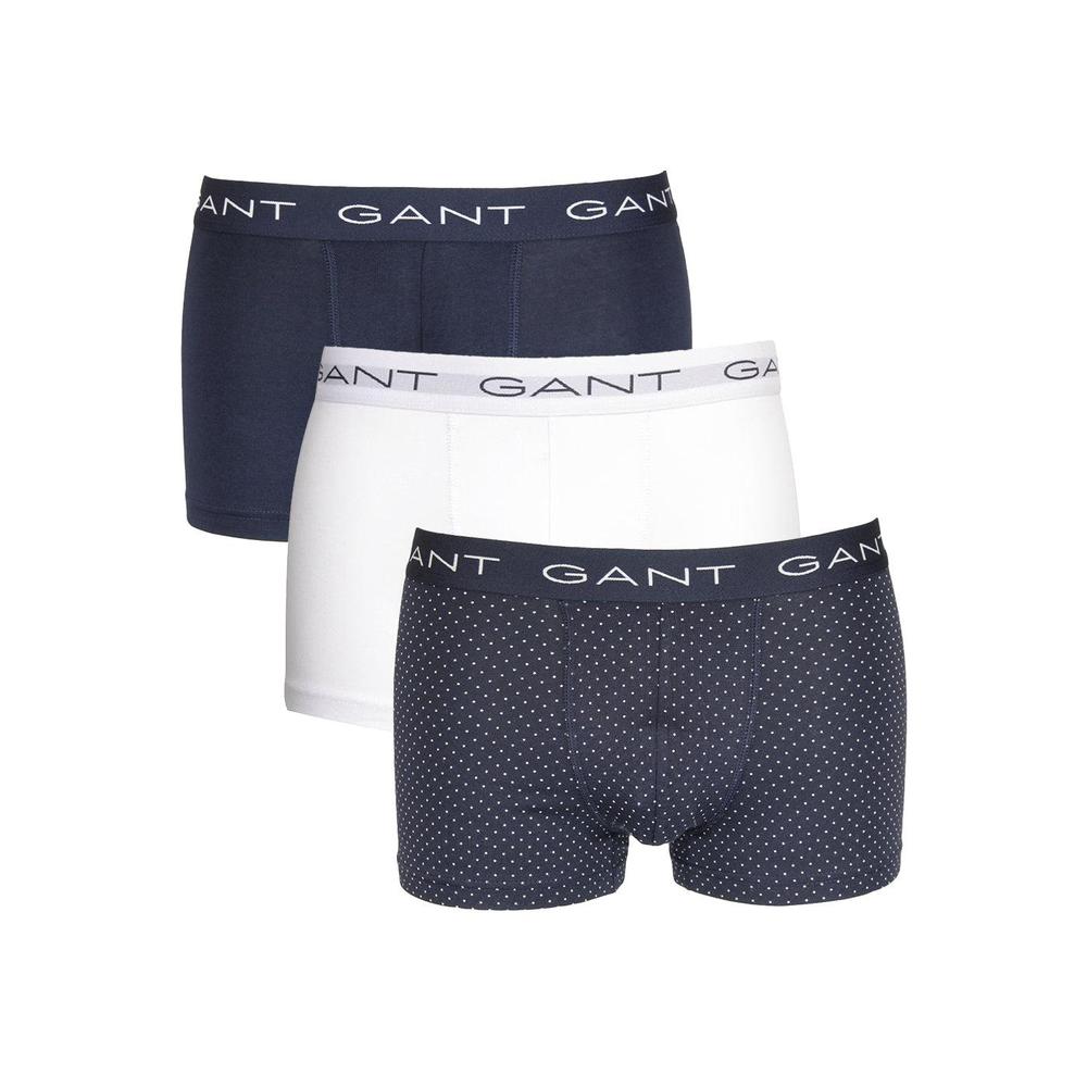 GANT Men's 3-Pack Shield Boxer Trunks, Evening Blue