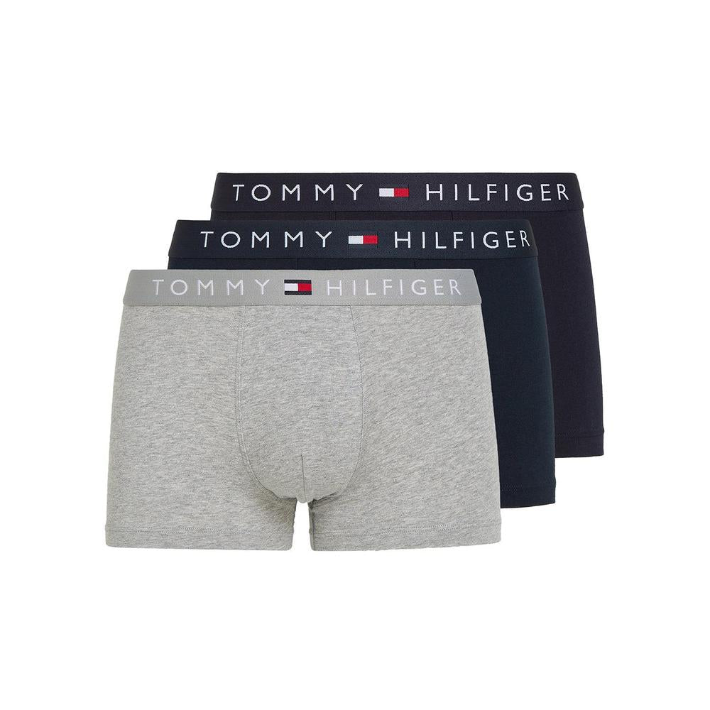 Tommy Hilfiger Men's 3-Pack TH Original Boxer Trunks, Desert Sky/Grey