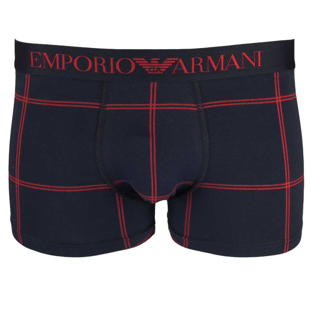 Emporio Armani Men's Underwear Set, Rhubarb Check/Armani Blue