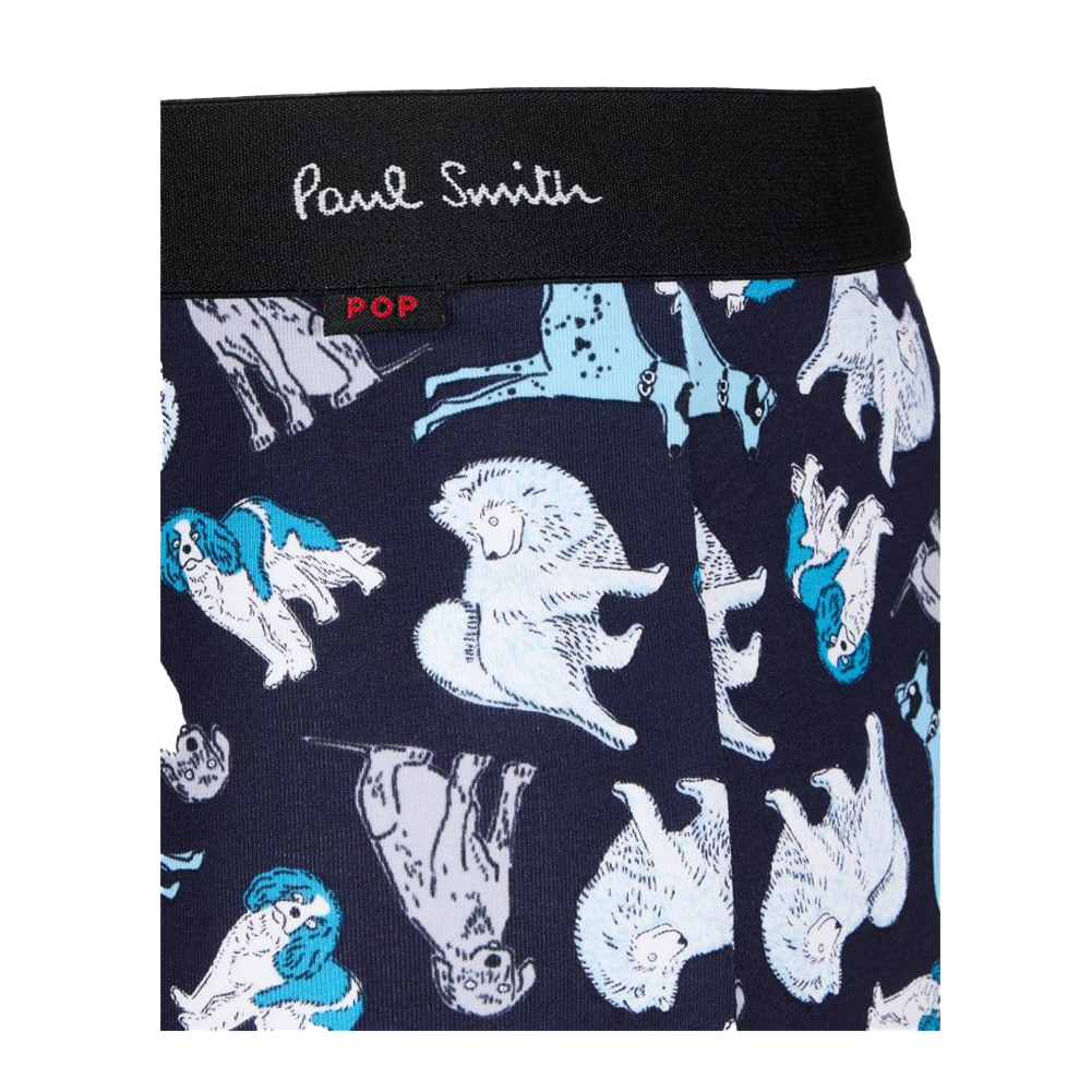 Paul Smith Men's Boxer Trunk Dogs, Blue