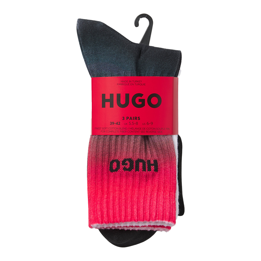 HUGO 3-Pack QS Rib Rising Fade, Black, White & Red
