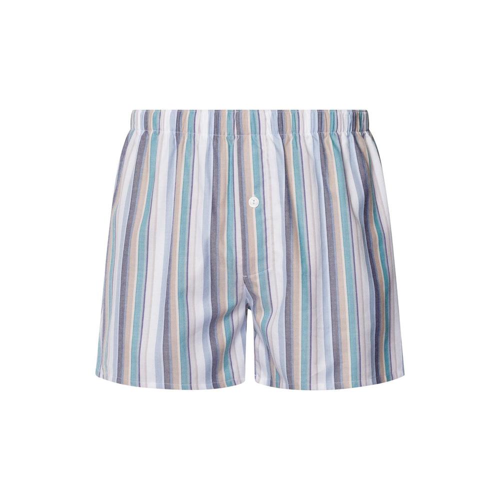 Hanro Men's Fancy Woven Boxer Shorts, Atlantic Stripe