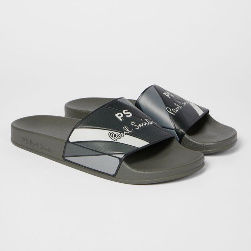 Paul Smith Men's Zed Stripe Sliders, Grey
