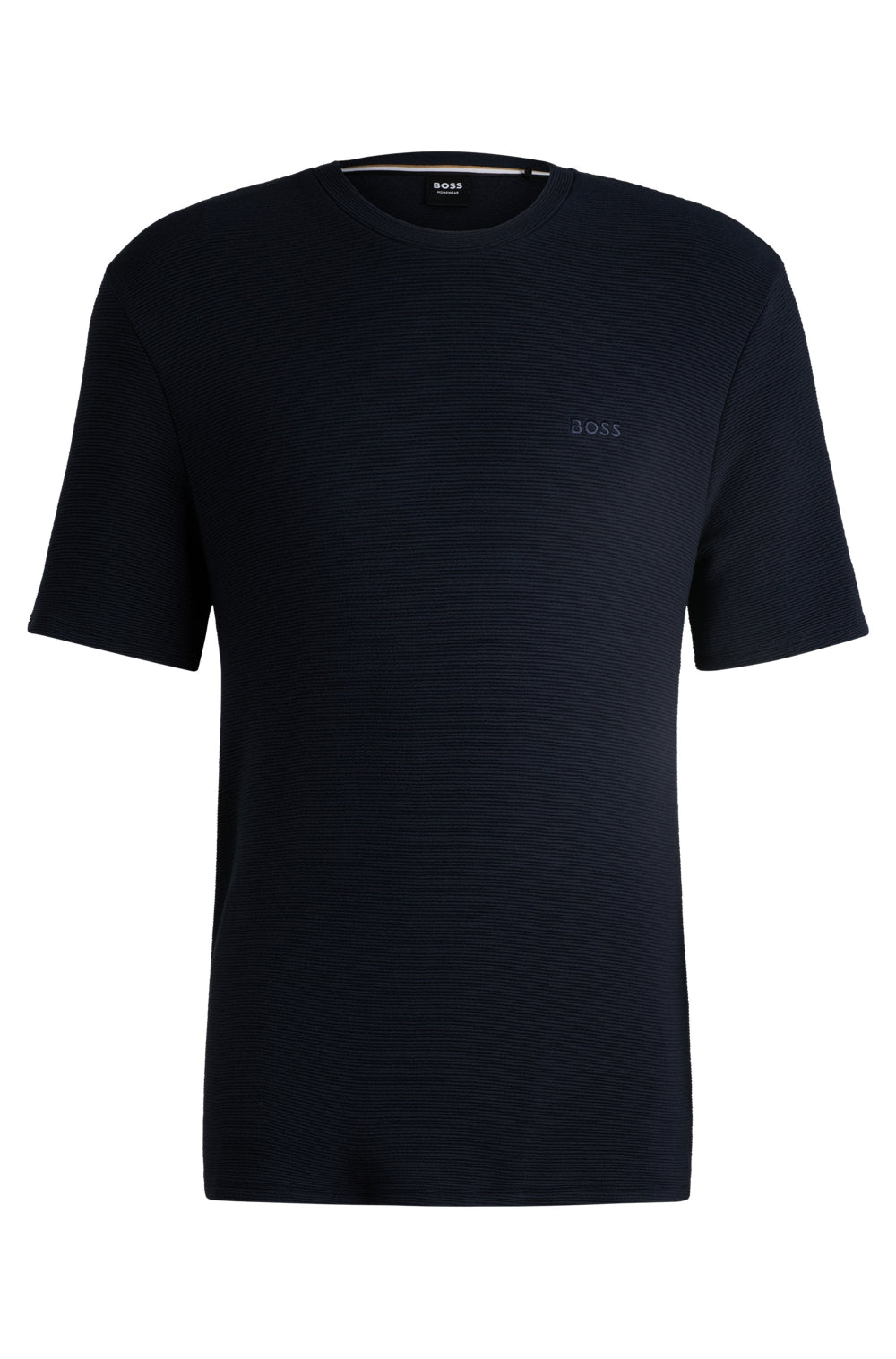 BOSS Men's Ribbed T-Shirt, Dark Blue