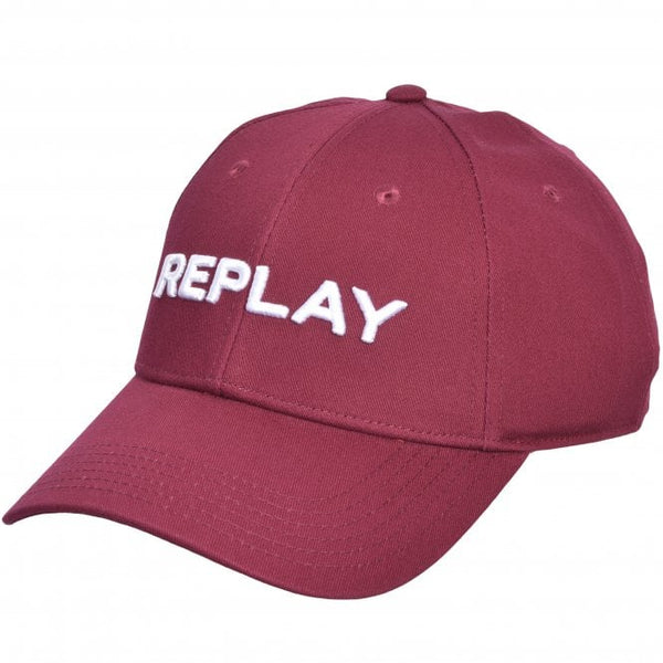 Replay Classic Logo Baseball Cap, Claret | Replay caps | UnderU