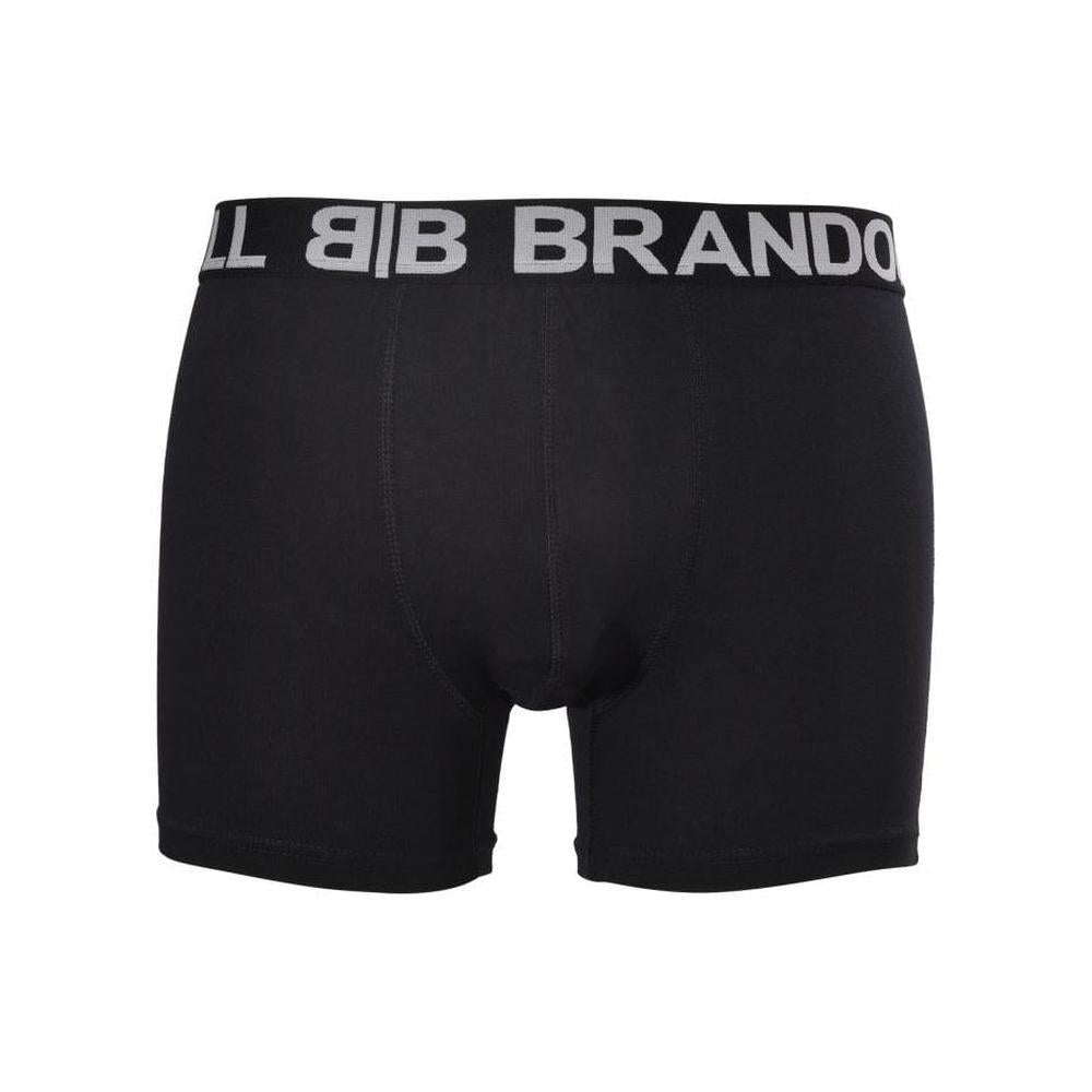 Bill and Brandon Men's Contrasting Logo Waistband Boxer Brief, Black