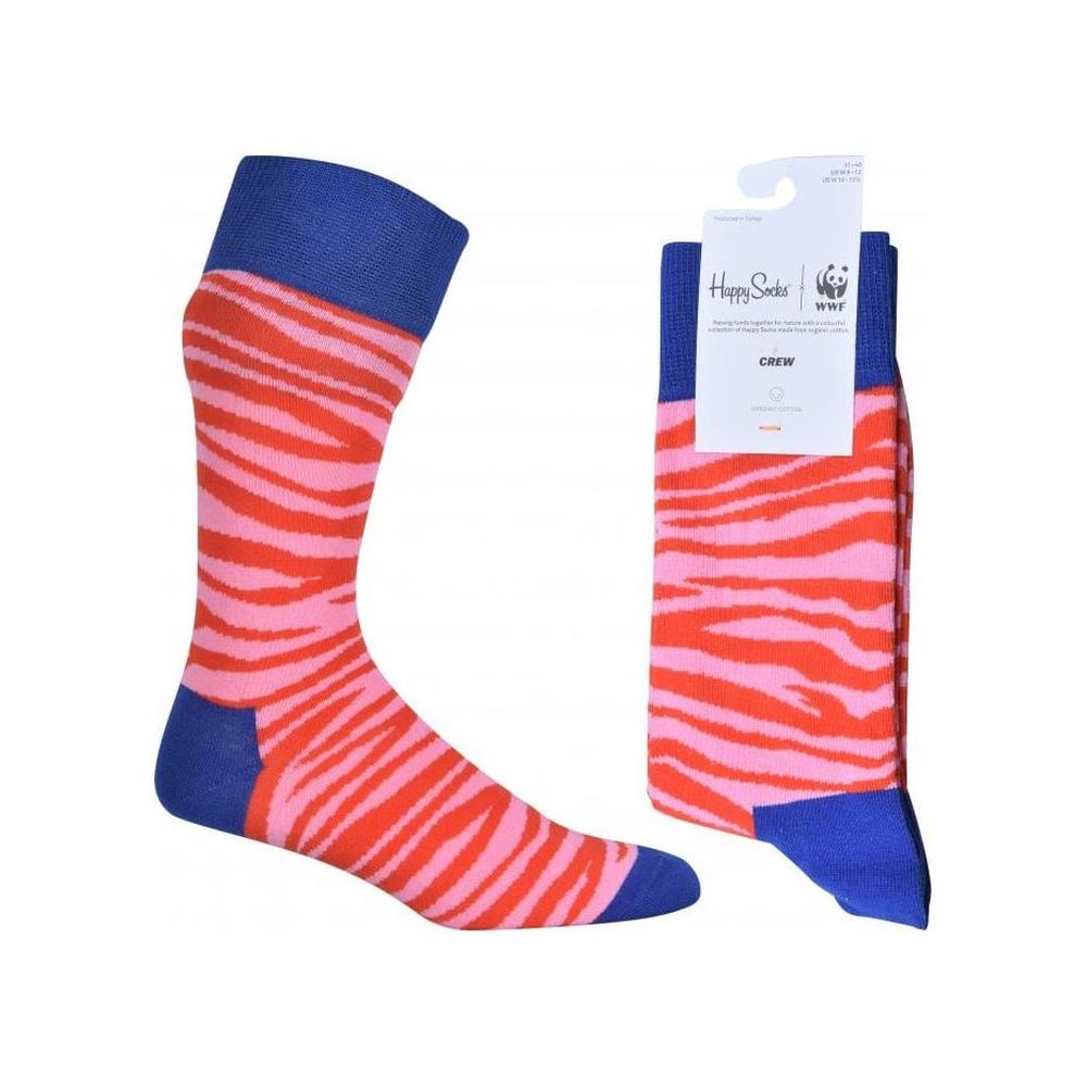Happy Socks Men's Tigers Roaring Back WWF Socks, Pink/blue