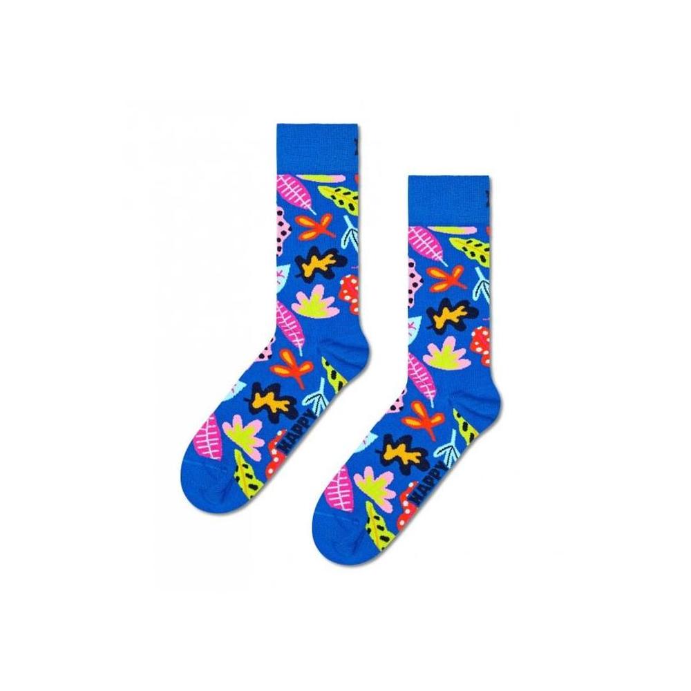 Happy Socks Men's Leaves Socks, Blue/multi